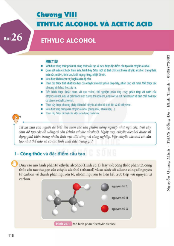 Chương VIII. ETHYLIC ALCOHOL VÀ ACETIC ACID | Lớp 9 - Kết Nối Tri Thức ...