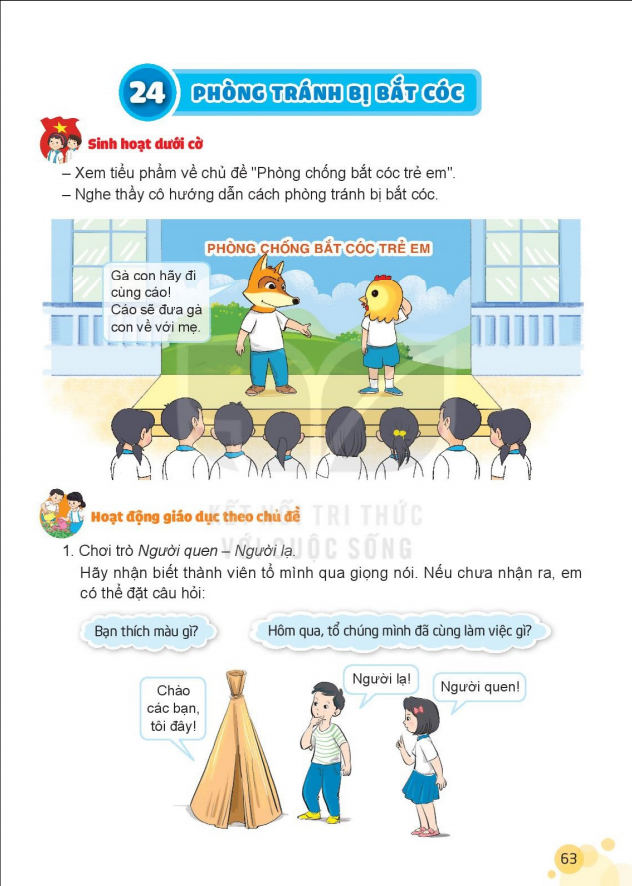 24. PHÒNG TRÁNH BỊ BẮT CÓC | Hoạt Động Trải Nghiệm 2 | CHỦ ĐỀ: TỰ CHĂM ...