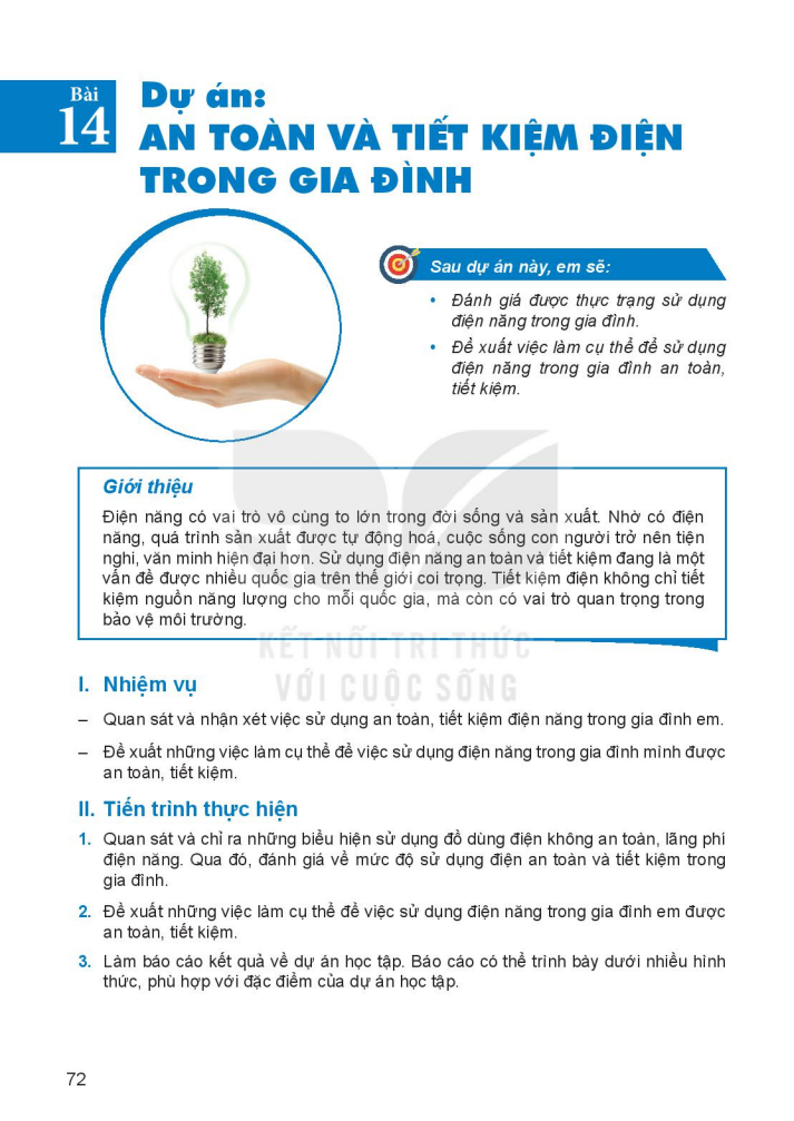 Bài 14: Dự Án: An Toàn Và Tiết Kiệm Điện Trong Gia Đình | Công Nghệ 6 ...