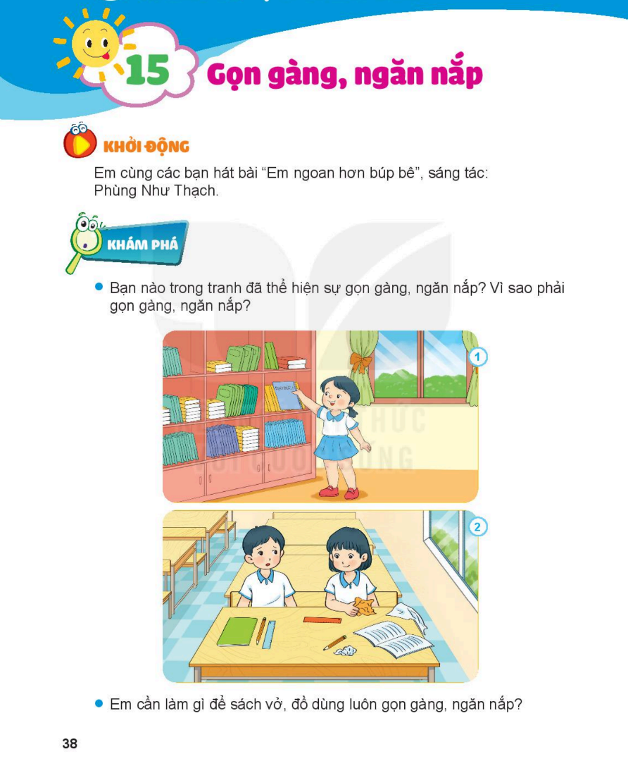 Bài 15: Gọn Gàng, Ngăn Nắp | ĐẠO ĐỨC 1 | Chủ Đề 5: Sinh Hoạt Nề Nếp ...