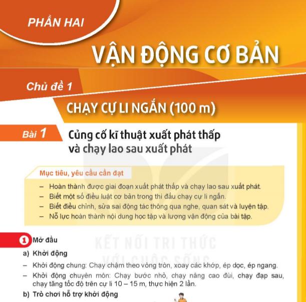 Chủ đề 1: Chạy cự li ngắn (100m) | Giáo Dục Thể Chất 9 | Phần Hai: Vận ...
