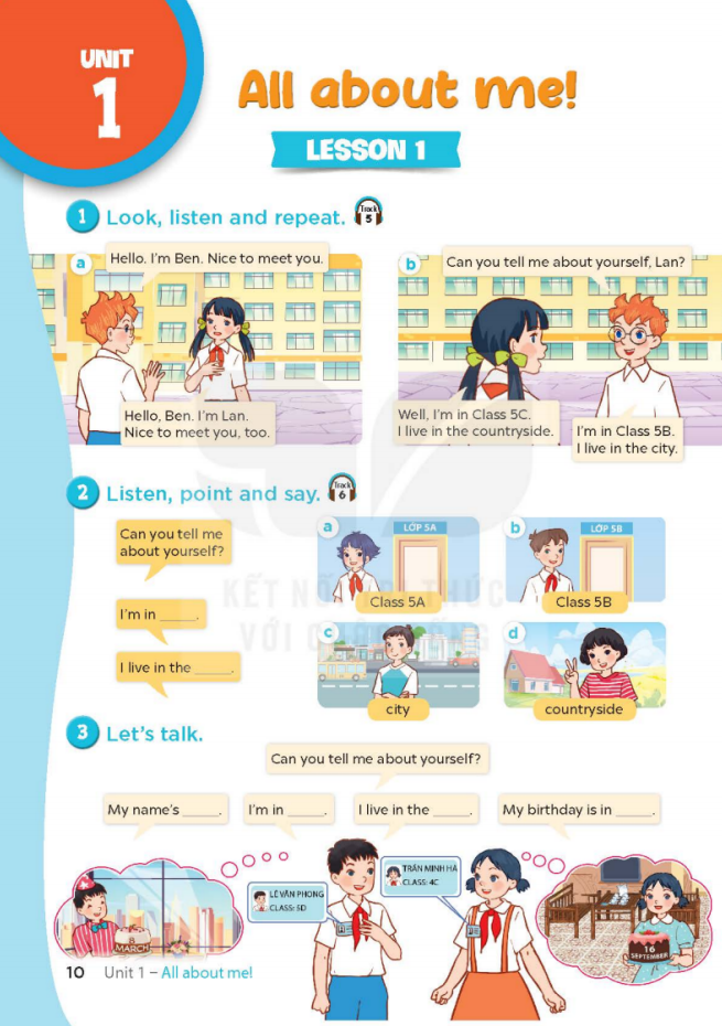 Unit 1: All About Me! | Tiếng Anh 5 - Tập 1 - Lớp 5 - Kết Nối Tri Thức ...